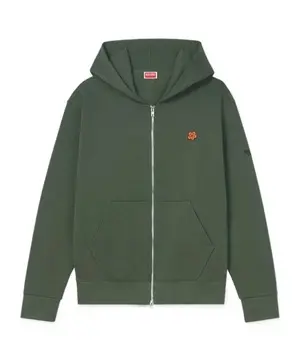 Kenzo Boke Flower" Embroidered Zip-up Hoodie - Black