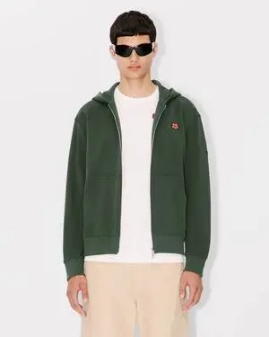 Kenzo Boke Flower" Embroidered Zip-up Hoodie - Black