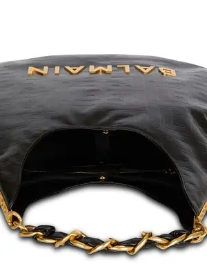 Balmain 1945 Logo Plaque Large Tote Bag