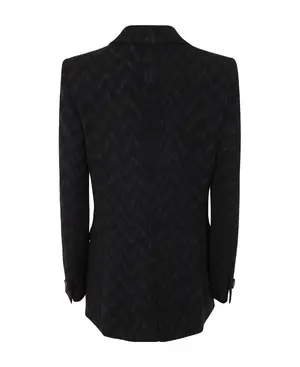 Giorgio Armani Single-breasted Chevron-print Jacket