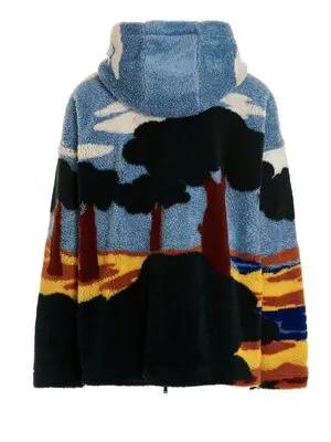 Dsquared2 Abstract Print Fleece Hoodie