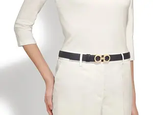 FERRAGAMO Gancini Reversible Belt - Black