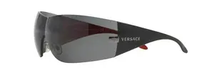 Versace Shield Frame Sunglasses With Logo