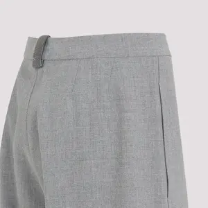 Fabiana Filippi High-waisted Wide-leg Pleated Pants - Gray