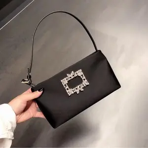 ROGER VIVIER Night Lily Broche Vivier Buckle Mini Bag