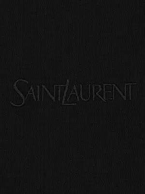 Saint Laurent Logo Embroidered Crewnek T-shirt