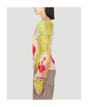 Acne Studios Off-the-shoulder Knit Sweater