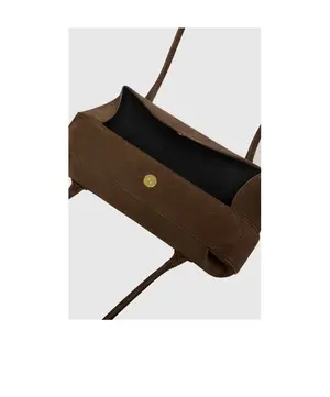 Yuzefi Oyster Shoulder Bag Suede - Chocolate