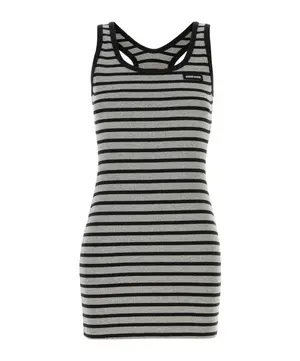 Miu Miu Striped Sleeveless Dress