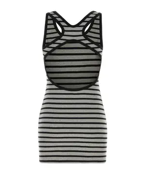 Miu Miu Striped Sleeveless Dress