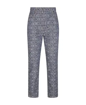 Moschino Allover Logo Denim Pants