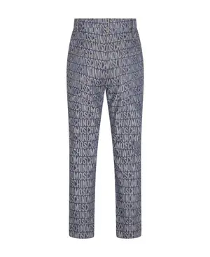 Moschino Allover Logo Denim Pants
