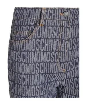 Moschino Allover Logo Denim Pants