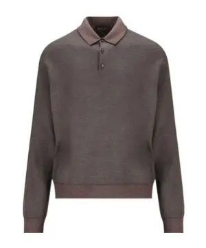 Loro Piana Long-sleeved Buttoned Polo Shirt