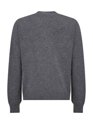 Play Comme Des Garcon Heart-patch Wool Cardigan - Grey