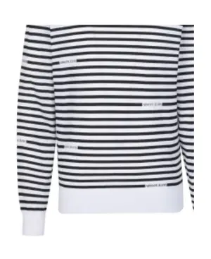 Emporio Armani Striped Pullover With Logo Details