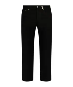 Alexander McQueen Skull Detailed Straight-leg Jeans - Black