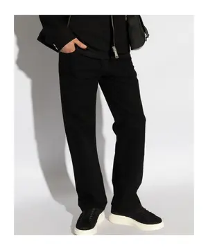 Alexander McQueen Skull Detailed Straight-leg Jeans - Black
