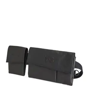 Y3 Sling Bag With Magnetic Flap Cargo Pocket - Black
