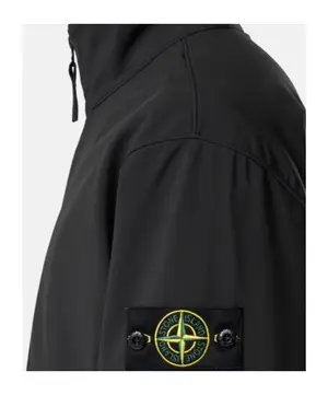 Stone Island High Neck Zip-up Jacket - Black