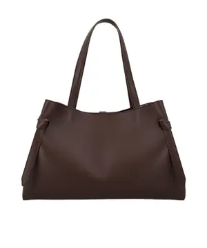 Yuzefi Gyoza Tote Pebble Grained Leather - Espresso