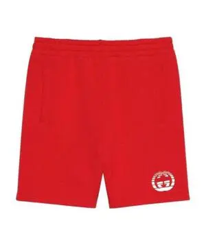 Gucci Interlocking G Disk Print Shorts - Red