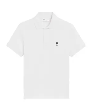 AMI Paris Logo Embroidered Short Sleeved Polo Shirt