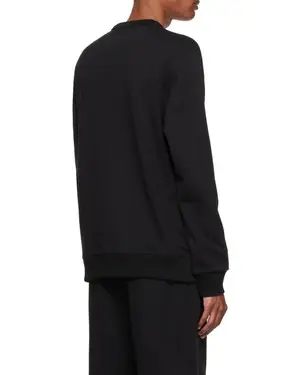 Burberry Logo Printed Crewneck Sweatshirt - Black