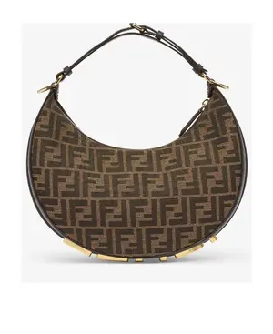Fendi Graphic Ff Jacquard Small Hobo Bag