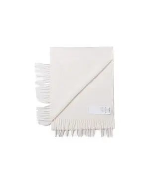 Max Mara Wsdalia Fringed Scarf - White