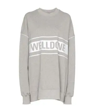 We11Done Logo Print Sweatshirt - Gray