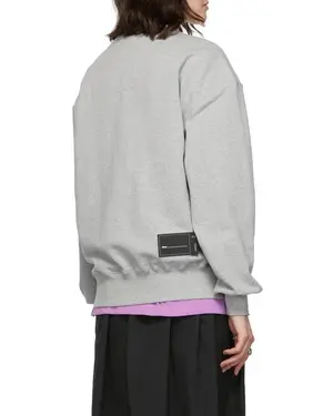 We11Done Logo Print Sweatshirt - Gray