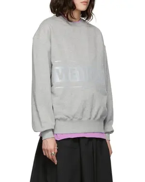 We11Done Logo Print Sweatshirt - Gray