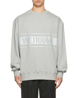 We11Done Logo Print Sweatshirt - Gray