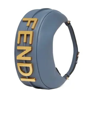 Fendi Graphic Zipped Shoulder Bag - Blue