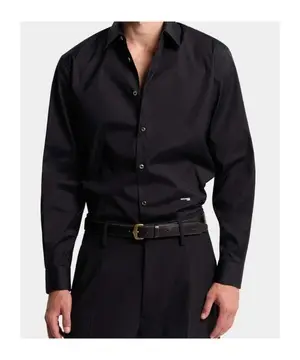 Dsquared2 Logo Printed Buttoned Shirt - Black