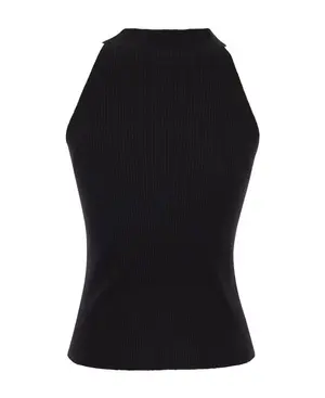 Brunello Cucinelli Ribbed Mock Neck Knit Vest