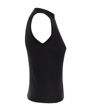 Brunello Cucinelli Ribbed Mock Neck Knit Vest