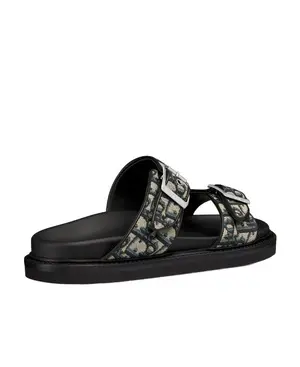 Dior Aqua Sandals With Oblique Jacquard - Beige/black