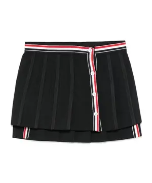Thom Browne Pleated Thigh-length Mini Skirt - Striped Skirt