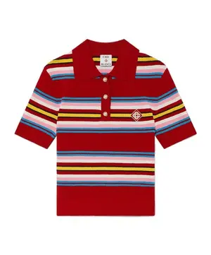 Casablanca Striped Polo Shirt