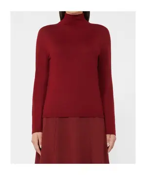 Max Mara Meana Turtleneck Knitted Jumper - Raspberry Color