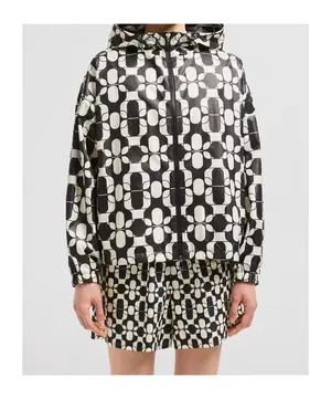 Moncler Graphic Print Zip-up Hooded Jacket
