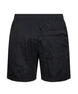 Stone Island Logo Patch Swim Shorts - Black