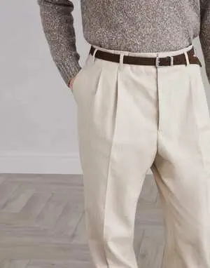 Brunello Cucinelli Pleated Detail Tapered Leg Trousers