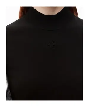 Alexander Wang Logo Embossed High Neck Mini Dress