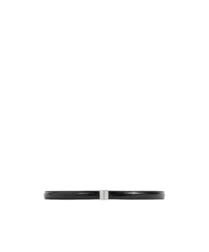 TOTEME Leather Belt With Silver Tone Slide