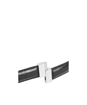 TOTEME Leather Belt With Silver Tone Slide