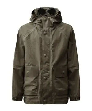 C.P. COMPANY Long Sleeve Hooded Jacket - Black