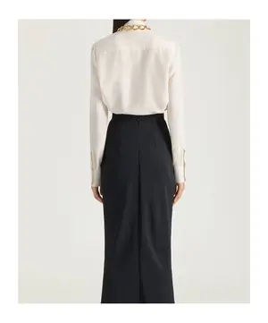Givenchy Blouse With Voluminous Bow Collar - Beige
